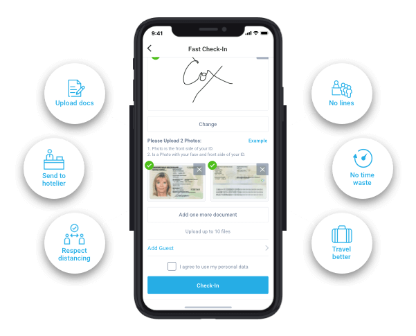 Mobile Self-Check-in - fast hotel guest registration with HotelFriend App